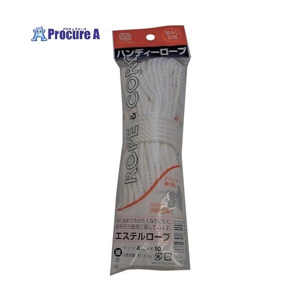 【送料都度見積】●色：白●長さ(m)：10●切断荷重(kgf)：約150●太さ(mmφ)：4●仕様：10mカット品●ロープ仕様：3打ち