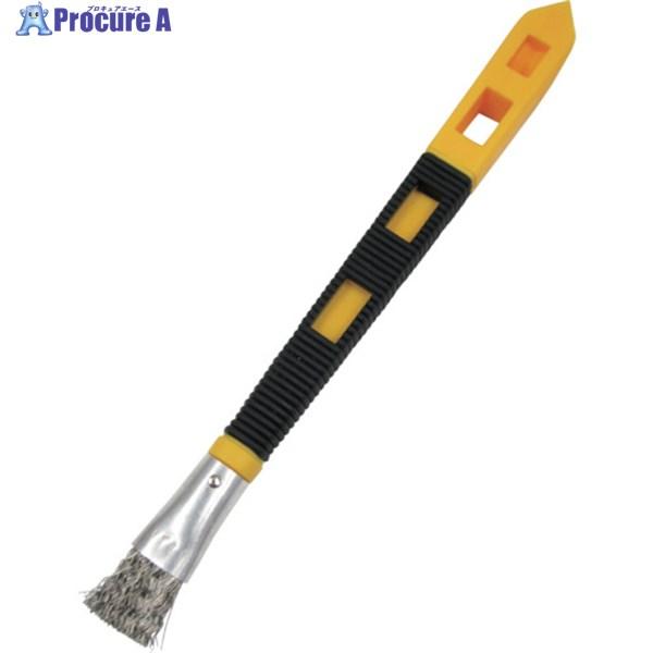 ●毛先幅(mm)：15●毛丈(mm)：15●全長(mm)：190●毛材：ステンレス●柄部材質：PP/エラストマー●線径(mm)：0.19