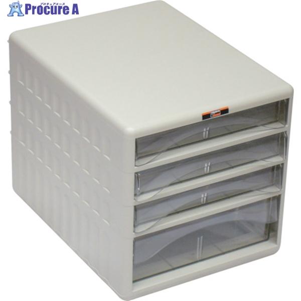 ●間口(mm)：258●奥行(mm)：340●高さ(mm)：267●段数：4●本体色：オフホワイト●引出し色：透明●引出し内寸(mm)間口：222●引出し内寸(mm)奥行：305●引出し内寸(mm)高さ：37（浅型）79（深型）●引出し：浅...