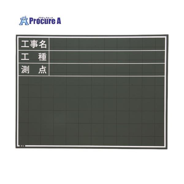 ●縦(mm)：450●横(mm)：600●表示内容：工事名・工種・測点●板面色：グリーン●暗線：入り