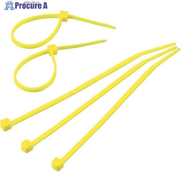 ●色：黄●幅(mm)：2.5●長さ(mm)：100●厚さ(mm)：1.1●最大結束径(mm)：22●引張強度(N)：78.4●一度締めると、切断しない限り外すことはできません。