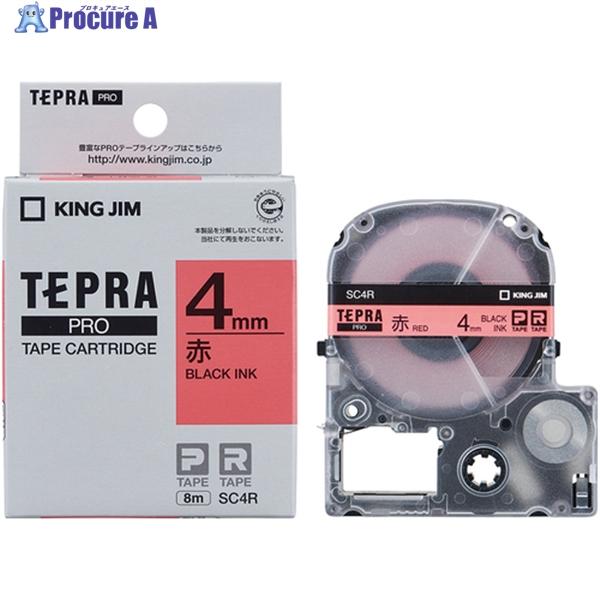 ●テープ幅(mm)：4●テープ色：赤●テープ長さ(m)：8●文字色：黒●サイズ：4mm幅●タイプ：カラーラベル●適合機種：テープ幅4mm対応機種