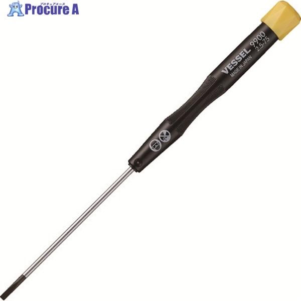 ●刃先：［［−］］2.5●軸長(mm)：75●全長(mm)：170●先端サイズ(mm)：2.5 x 0.35