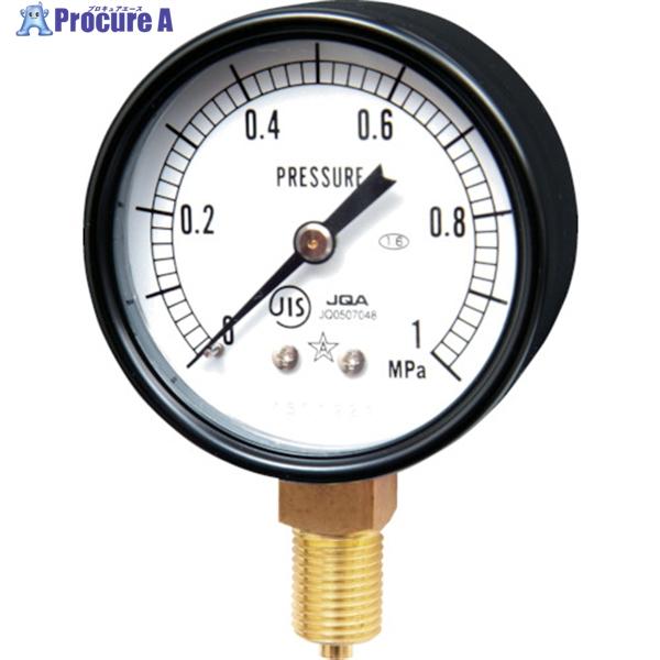 ●圧力レンジ(MPa)：0〜0.6●最小目盛(MPa)：0.01●呼称：AT1/4×60×0.6MPa●接続部サイズ：G1/4B●外径(mm)：60●精度：±1.6% FS●ケース形状：A●大きさ(mm)：60