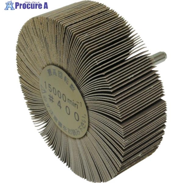 ●粒度(#)：400●外径(mm)：80●幅(mm)：25●軸径(mm)：6●軸長(mm)：40●羽根枚数(枚)：約216