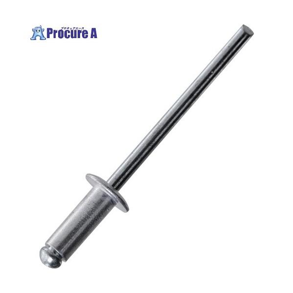 ●リベット径(mm)：4.0●リベット長(mm)：12.9●フランジ径(mm)：8.0●かしめ板厚(mm)：8.0〜9.5●下穴径(mm)：4.1●せん断荷重(N)：1420●引張荷重(N)：2250