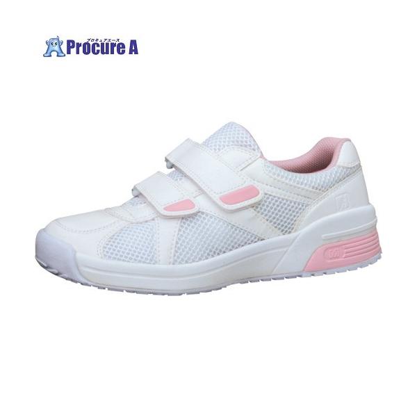 【送料都度見積】●寸法(cm)：25.5●色：ホワイト／ピンク●足幅サイズ：EEE●規格：JIS T 8103(一般静電作業靴に準拠)