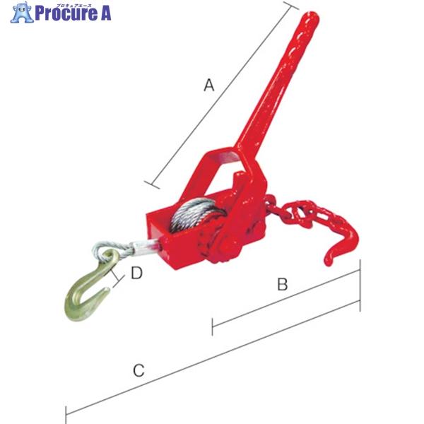 ●最大使用荷重(t)：0.7●ワイヤー径(mm)：6●寸法(mm)A：310●寸法(mm)B：245●寸法(mm)C：470〜1470●寸法(mm)D：17●適合取替ワイヤ：NT700●ワイヤ長(m)：1.5●ワイヤ長さ(m)：1.5