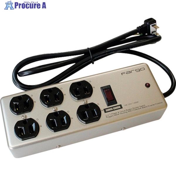 ●コンセント数：6個口●ケーブル長(m)：1.8●色：シルバー●幅(mm)：80●奥行(mm)：225●高さ(mm)：40●定格電圧(V)：15A・100〜125V(1500Wまで)