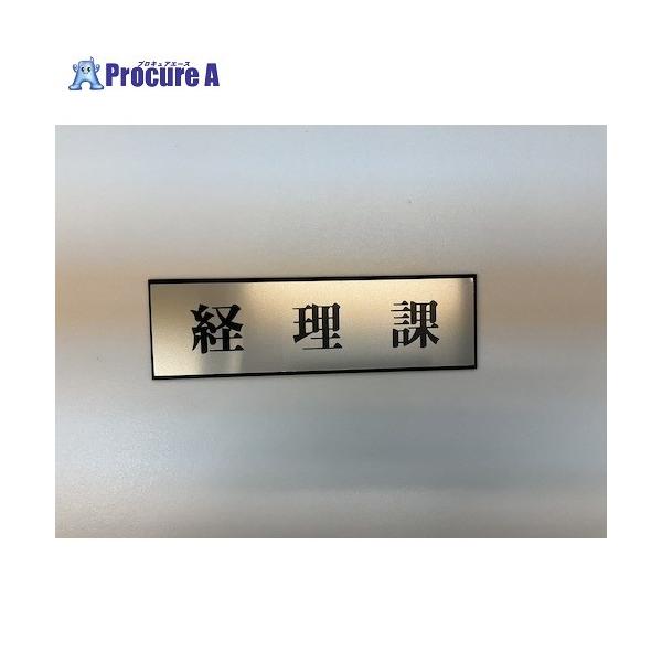 【送料都度見積】 ※個人宅様送り不可 ●表示内容：経理部●取付仕様：粘着テープ●縦(mm)：60●横(mm)：200●厚さ(mm)：3●色：シルバー・黒