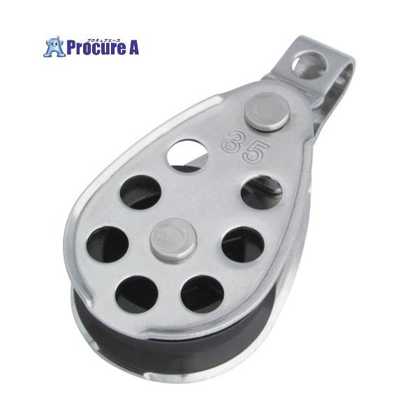 ●基本使用荷重(t)：0.05●最大使用ロープ径(mm)：10●車数：1●車径(mm)：35●車溝幅(mm)：9.5●寸法(mm)A：72.5●寸法(mm)B：37.0●寸法(mm)C：17.0●使用荷重(kg)：50●穴径 d(mm)：6