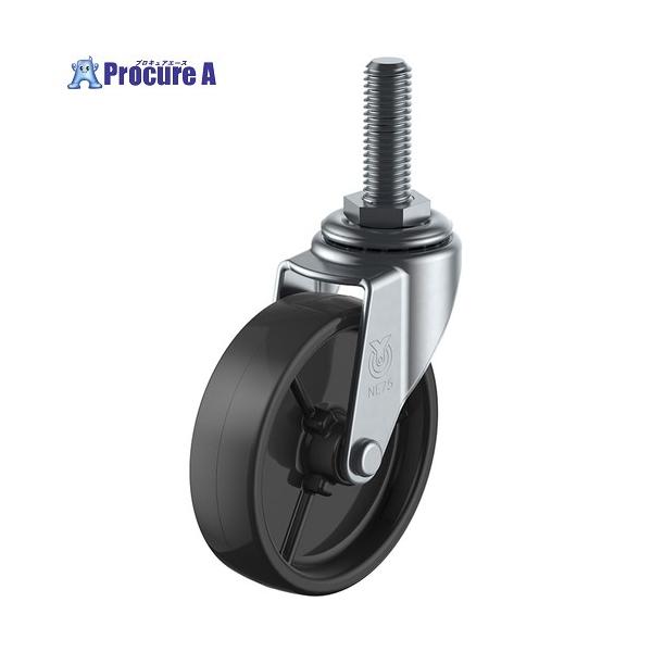 【送料都度見積】●許容荷重(daN)：30●許容荷重(kgf)：30.6●車輪径D(mm)：40●車輪幅(mm)：18●取付高H(mm)：59●軸長L(mm)：14●ねじT：M12●ねじピッチ(mm)：1.25●タイプ：自在式