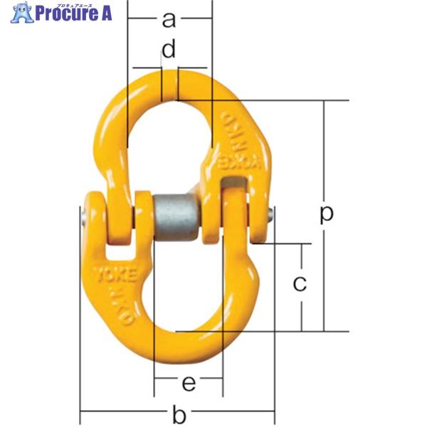 ●基本使用荷重(t)：1●適合チェーン線径(mm)：6.3●寸法(mm)d：7●寸法(mm)e：15●寸法(mm)p：44●破断荷重(kN)：50●寸法(mm) c：15●寸法(mm) a：16.5●寸法(mm) b：44