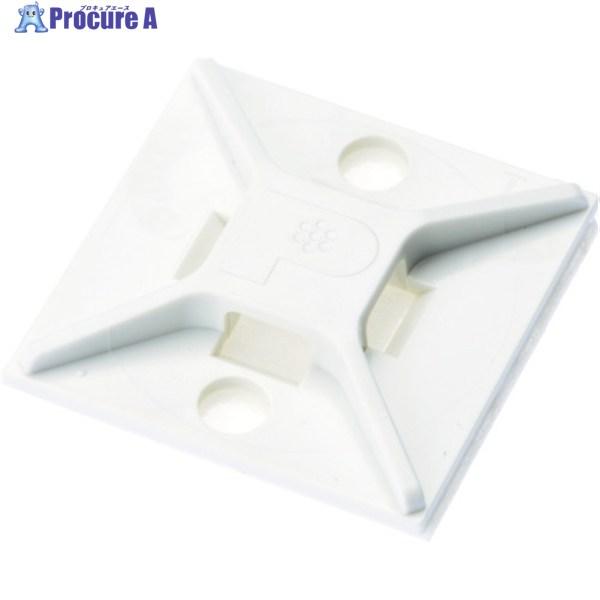 ●色：白●縦(mm)：25.4●横(mm)：25.4●高さ(mm)：4.2●使用結束バンド幅(mm)：2.3〜4.8●ねじ穴径(mm)：4.0●使用ねじ寸法：M3●固定方法：粘着テープ●最大結束径(mm)：使用結束バンドによる●最大静荷重(...