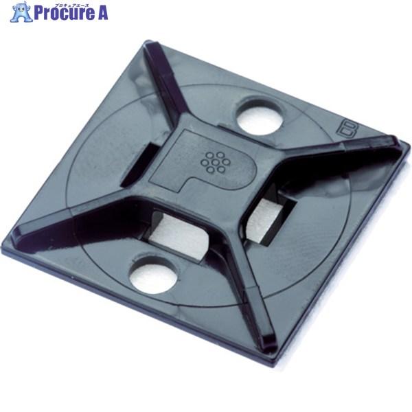 ●色：黒●縦(mm)：25.4●横(mm)：25.4●高さ(mm)：4.2●使用結束バンド幅(mm)：2.3〜4.8●ねじ穴径(mm)：4.0●固定方法：粘着テープ●幅(mm)：25.4●最大結束径(mm)：使用結束バンドによる●長さ(mm...