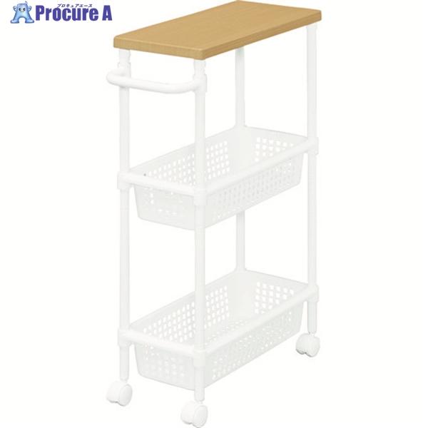 ●色：ホワイト／ビーチ●耐荷重(kg/段)天板：8●耐荷重(kg/段)バスケット：2●間口(mm)：220●奥行(mm)：505●高さ(mm)：770