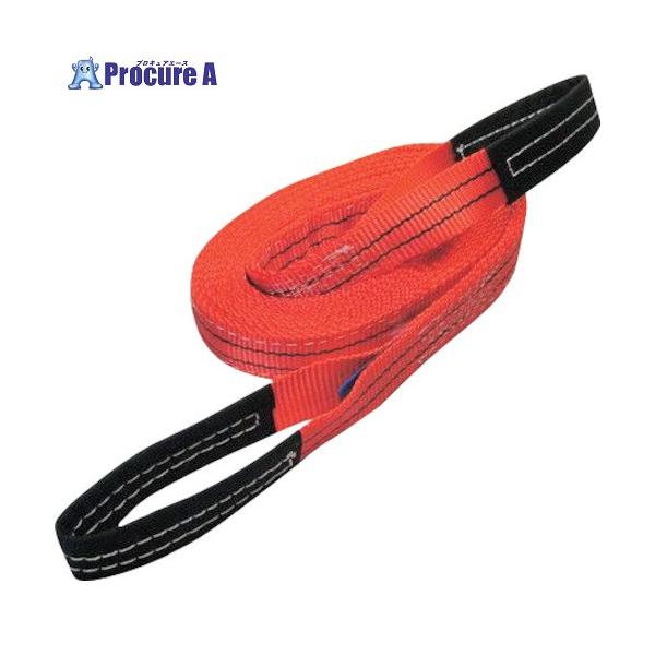 ※個人宅様送り不可 ●色：赤・形状：両アイ・使用荷重(kg)：1200・破断荷重(kg)：6000・ベルトサイズ：幅35mm×長さ2.5m・最大使用荷重：ストレート吊1200kg、チョーク吊960kg・安全係数：5（最大使用荷重×5＝破断荷...