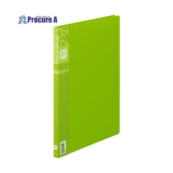 【送料都度見積】●用紙サイズ：A4判S型●ポケット数(個)：20●色：グリーン●表紙：再生PPシート・0.6mm厚