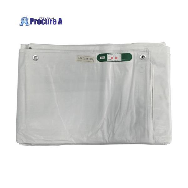 ●色：ホワイト●幅(m)：5.4●長さ(m)：5.4●厚さ(mm)：0.25●ハトメ数(個)：48●ハトメピッチ(cm)：45●引張強度：縦309N/5cm、横203N/5cm●引裂強度：縦103.3N、横63.3N