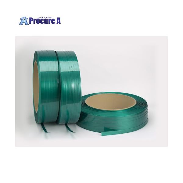 【送料都度見積】●色：ミドリ●幅(mm)：15.6●長さ(m)：1400●厚さ(mm)：0.75●引張強度(kg)：489.5●破断伸度(%)：12.5±2.5●紙管内径(mm)：406