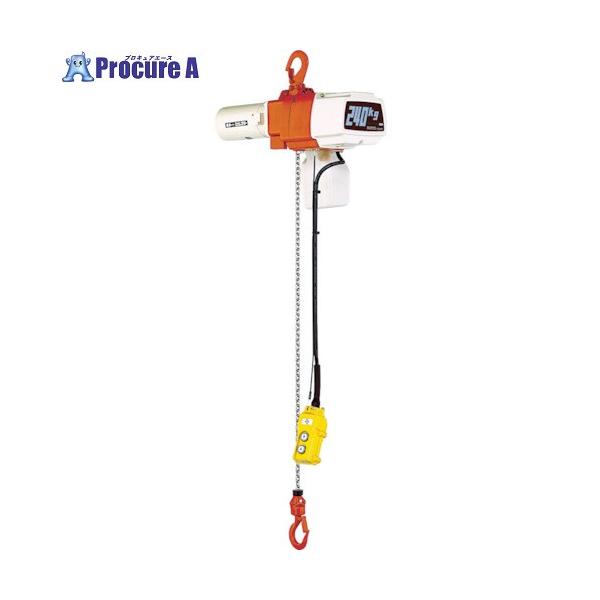 【送料都度見積】●定格荷重(t)：0.06●標準揚程(m)：3●巻上速度(m/min)低速：3.2●巻上速度(m/min)高速：18●フック間最小距離(mm)：315●時間定格(min)：20●電源(V)：単相200V●電源コード長さ(m)...