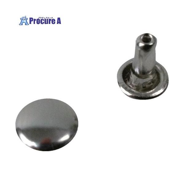 ●色：シルバー●適応厚み(mm)：約2.4〜3.6●足長(mm)：約6●内容：オス・メス(各10個)●横(mm)：6●品名：カシメ小