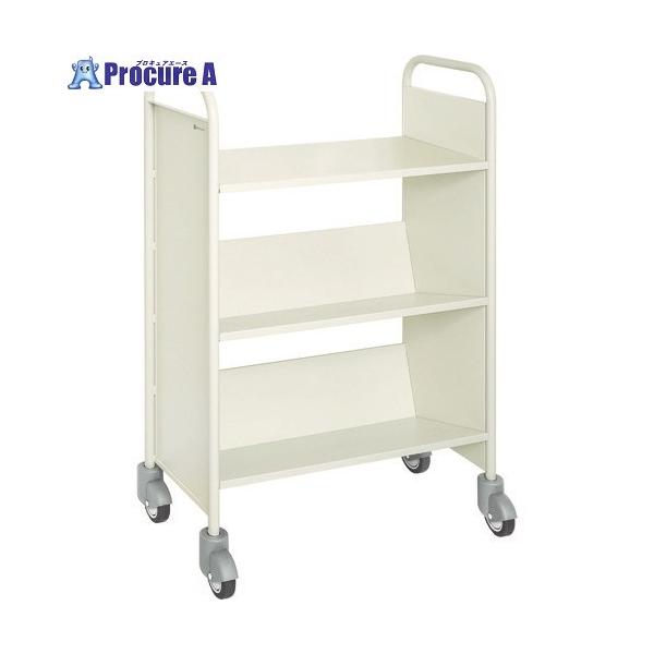 【送料都度見積】●間口(mm)：800●奥行(mm)：380●高さ(mm)：1174●色：ホワイト●段数(段)：3●最大積載量(kg/台)：100●キャスター径(mm)：100●タイプ：傾斜2段水平1段