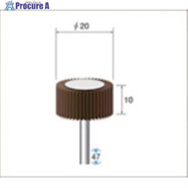 ●粒度(#)：600●外径(mm)：20●幅(mm)：10●軸径(mm)：3●軸長(mm)：35●最高使用回転数(rpm)：20000●全長(mm)：45
