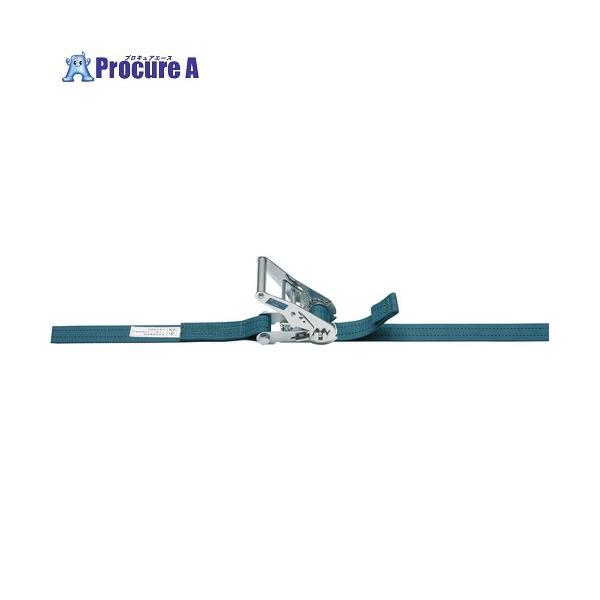 ●最大使用荷重(t)：0.509●ベルト長さ(m)巻取側：5●ベルト長さ(m)固定側：1●ベルト寸法(mm)幅×厚さ：35×2.2●色：青緑●ベルト幅(mm)：35●破断荷重：20kN●最大使用力：5kN●端末仕様：シボリ縫製●製品破断強度...