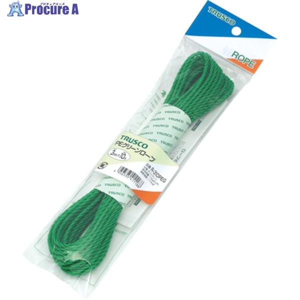 ●色：緑●線径(mm)：4●長さ(m)：10●包装形態：袋入●ロープの打ち方：3つ打