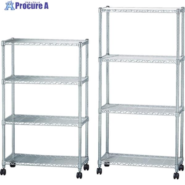 ●間口(mm)：760●奥行(mm)：360●高さ(mm)：1250●有効間口(mm)：688●パイプ径(mm)：25●棚段数(段)：4●均等積載量(kg/段)：100●最大積載量(kg/台)：300（静止時）・100（移動時）●棚板調整ピ...