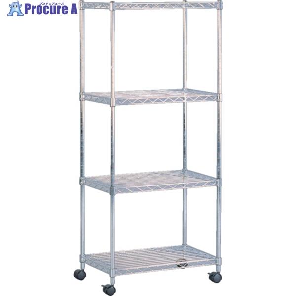 ●間口(mm)：550●奥行(mm)：350●高さ(mm)：1260●有効間口(mm)：494●パイプ径(mm)：19●棚段数(段)：4●均等積載量(kg/段)：50●最大積載量(kg/台)：150(静止時)75(移動時)●棚板調整ピッチ(...