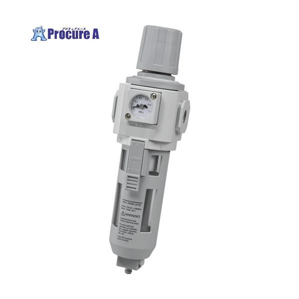 ●ろ過精度(μm)：5●使用圧力(MPa)：1●設定圧力(MPa)：0.05〜0.85●接続口径：Rc1/4●全長(mm)：220●全幅(mm)：62●圧力計：角型●ドレン貯溜量(［［ＣＭ３］］)：35