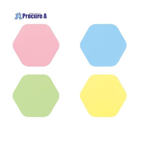 【送料都度見積】●厚さ(mm)：0.7●タイプ：六角形●横(mm)：820●縦(mm)：750●色：ピンク・ブルー・グリーン・イエロー（4色込）●パック入数(枚)：40（ピンク・ブルー・グリーン・イエロー各10枚入）