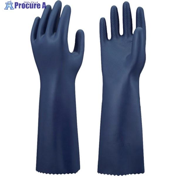 ●色：ブルー●サイズ：L●全長(cm)：38●手のひら周り(cm)：23.0●中指長さ(cm)：8.0●厚さ(mm)：約0.38●EN ISO 374-1:2016規格：AJKLMNOPT●すべり止め：あり●EN374規格：AJKLMNOPT