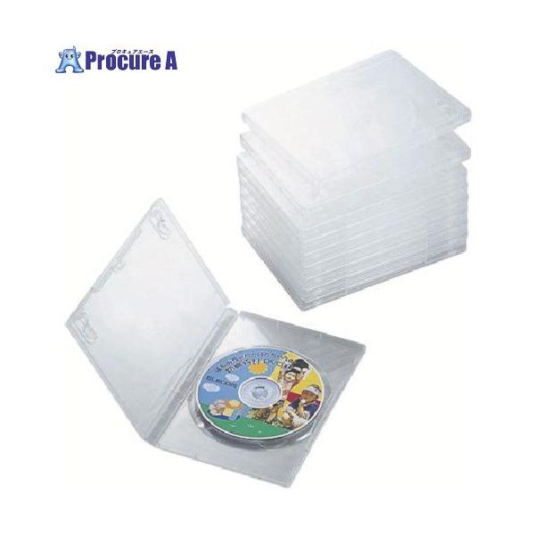 【代引決済不可】  ●色：クリアー●重量(g)：74●収納枚数：CDまたはDVD1枚、●入り数：10●インデックスシール：○●その他：インデックスシール=3シート(背ラベル12枚、アイコンシール42枚)●サイズ：W136mm×D15mm×H...