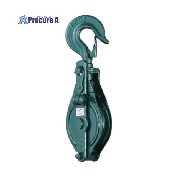 【送料都度見積】●基本使用荷重(t)：2.5●最大使用ロープ径(mm)：16●車数：1●車径(mm)：150 6●頭部形状：フック型●最大ロープ径(mm)：16●ピン径(mm)：27●全長(mm)：427●横幅(mm)：160●厚さ(mm)...