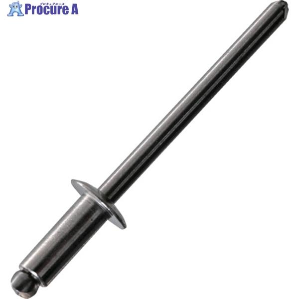 ●リベット径(mm)：2.4●リベット長(mm)：8.8●フランジ径(mm)：4.8●かしめ板厚(mm)：3.2〜4.8●下穴径(mm)：2.5●せん断荷重(N)：1230●引張荷重(N)：1370