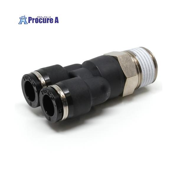 【送料都度見積】●最高使用圧力(MPa)：1.0●使用流体：空気、水●使用温度範囲(℃)：0〜60(凍結なきこと)●使用圧力：-100kPa●形状：ブランチワイ●色：開放リング：ライトブルー、樹脂本体：ライトグレー●適用ネジサイズ：R3/8