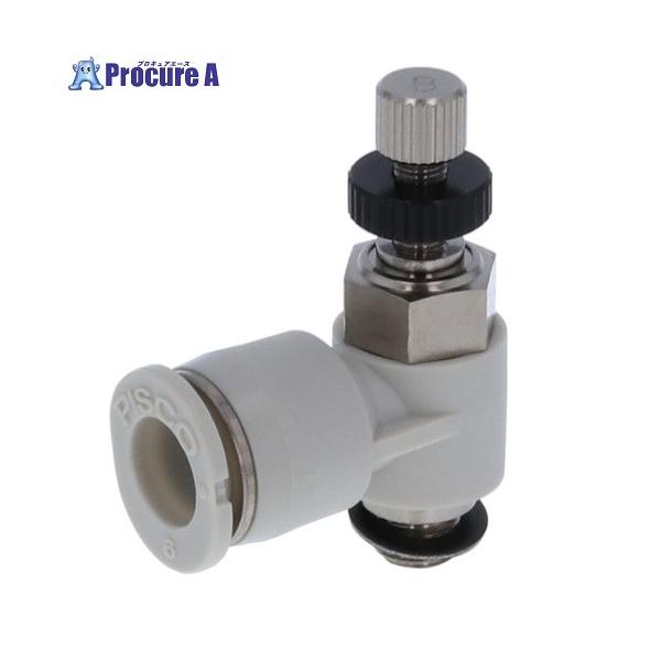 【送料都度見積】●適合チューブ外径(mm)：φ6●使用圧力(MPa)：0.1〜0.9●使用流体：空気●形状：エルボ●制御方式：メータイン●使用温度範囲(℃)：0〜60(凍結なきこと)●色：ロックナット：ブラック、開放リング：ライトグレー、樹...