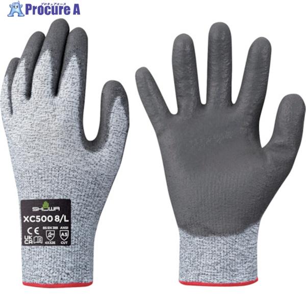 ●色：グレー●サイズ：M●全長(cm)：23.0●手のひら周り(cm)：19.0●中指長さ(cm)：7.8●EN388 2016規格：4X32E●リストカラー：ブルー●すべり止め：あり