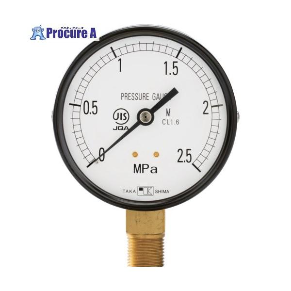 ●圧力レンジ(MPa)：0.0〜25●最小目盛(MPa)：0.5●呼称：ST AM G3/8 100×25MPa S1●ケース形状：A型●接液部材質：株：黄銅(C3604)、ブルドン管：SUS316●精度：±1.6%F.S.●外径(mm)：...