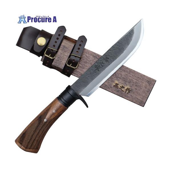 ※個人宅様送り不可 ●刃長(mm)：150●刃幅(mm)：34●全長(mm)：295●刃形：両刃●鍔：黒ツバ輪●厚さ(mm)：5.5●表面：黒槌目●仕様：柄：洋樫オイルステン、鞘：木鞘オイルステン、鞘備考：牛皮バンド