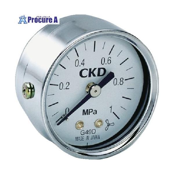 ●圧力レンジ(MPa)：0〜0.4●最小目盛(MPa)：0.02●形状：DT形（背面ねじ、株部４角）●外径(mm)：52●測定流体：液体または気体（ただし腐食性のないもの）●精度：フルスケール±3%●接続部サイズ：R1/8●使用流体：圧縮空気