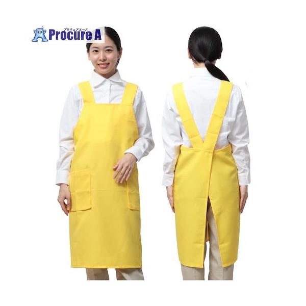 【送料都度見積】●色：黄色●サイズ：F●タイプ：胸あてエプロン