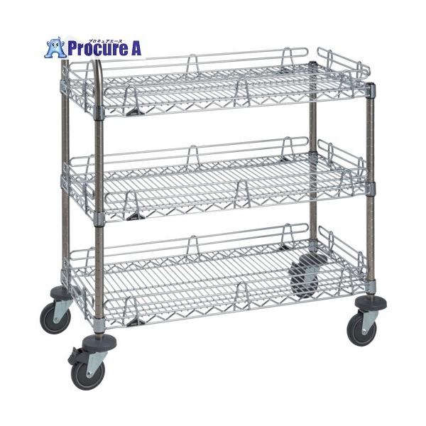 【送料都度見積】●最大積載量(kg/台)：200●均等積載量(kg/段)：60●間口(mm)：758●奥行(mm)：613●高さ(mm)：1072●段数(段)：3●支柱径(mm)：25.4●棚板調整ピッチ(mm)：25.4