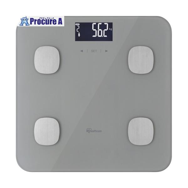 【送料都度見積】●最大表示(kg)：150●最小表示(kg)：2●幅(mm)：300●奥行(mm)：300●高さ(mm)：24●色：グレー●電源：単4形乾電池×2本（別売り）●測定項目：体重、体脂肪率、体水分率、筋肉率、推定骨量、内臓脂肪レ...