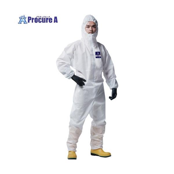 ●色：ホワイト●サイズ：4L●適合身長(cm)：180〜195●適合胸囲(cm)：100〜125●箱入数(着)：50●タイプ：つなぎ服