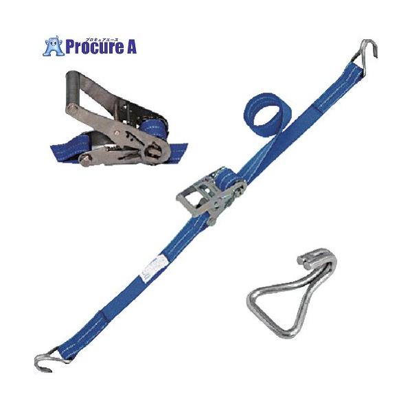 ●最大使用荷重(t)：2.5kN(254kg)●ベルト長さ(m)巻取側：4●ベルト長さ(m)固定側：0.5●ベルト寸法(mm)幅×厚さ：25×1.7●色：青●両端形状：ステンレスナローフック●ベルト幅(mm)：25