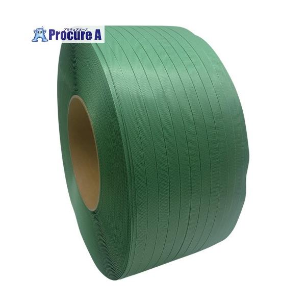 ●色：緑●幅(mm)：12●長さ(m)：3000●厚さ(mm)：0.59●引張強度(kg)：100●破断伸度(%)：25以下●紙管内径(mm)：200●機械用/手締用：機械用●製品外形(mm)：４３０